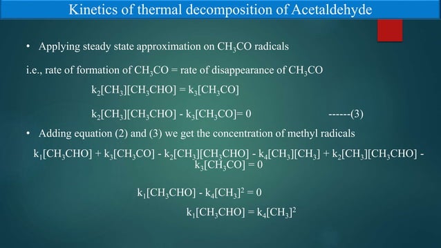 Kinetics of Thermochemical chain reactions | PPTX