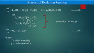 Kinetics of Thermochemical chain reactions | PPTX