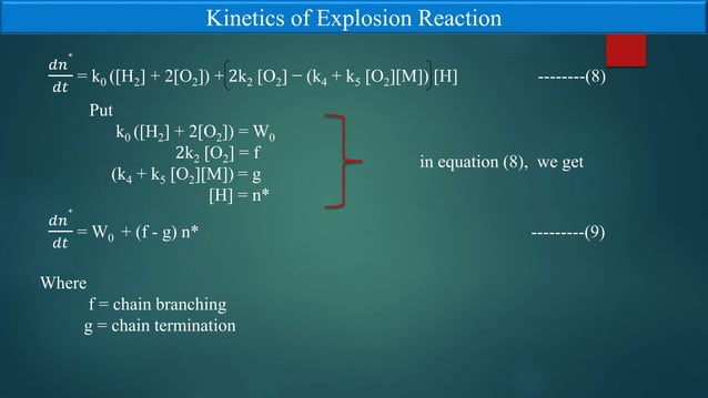 Kinetics of Thermochemical chain reactions | PPTX