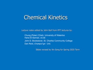ChemicalKineticsOverview.powerpoinpresentation | PPT