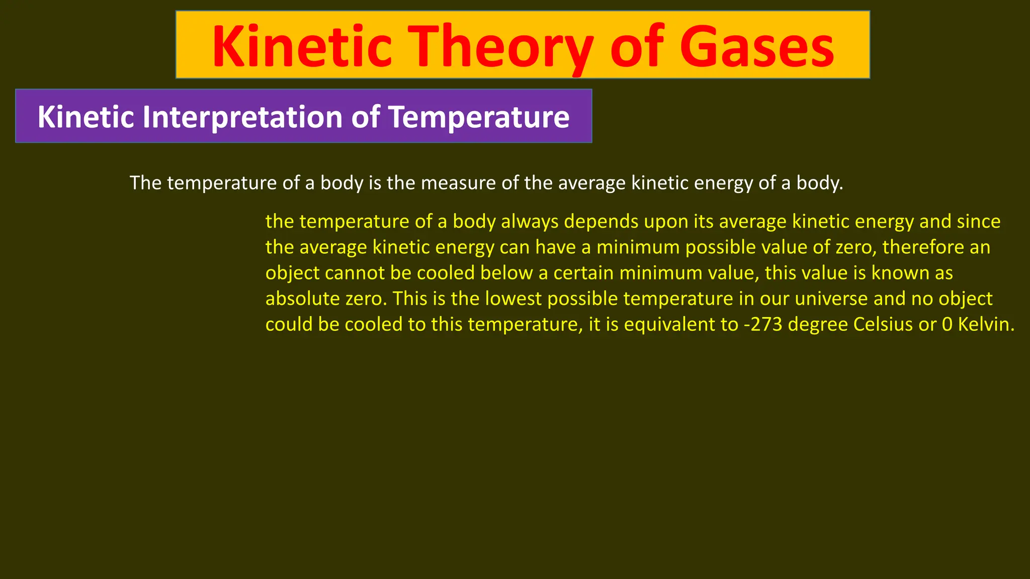 kinetic theory of gas TSH PHYSICS .pptx | Chemistry | Science