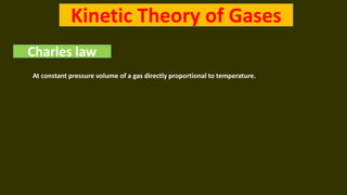 kinetic theory of gas TSH PHYSICS .pptx | Chemistry | Science