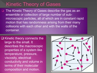 Kinetic theory of gases | PPTX