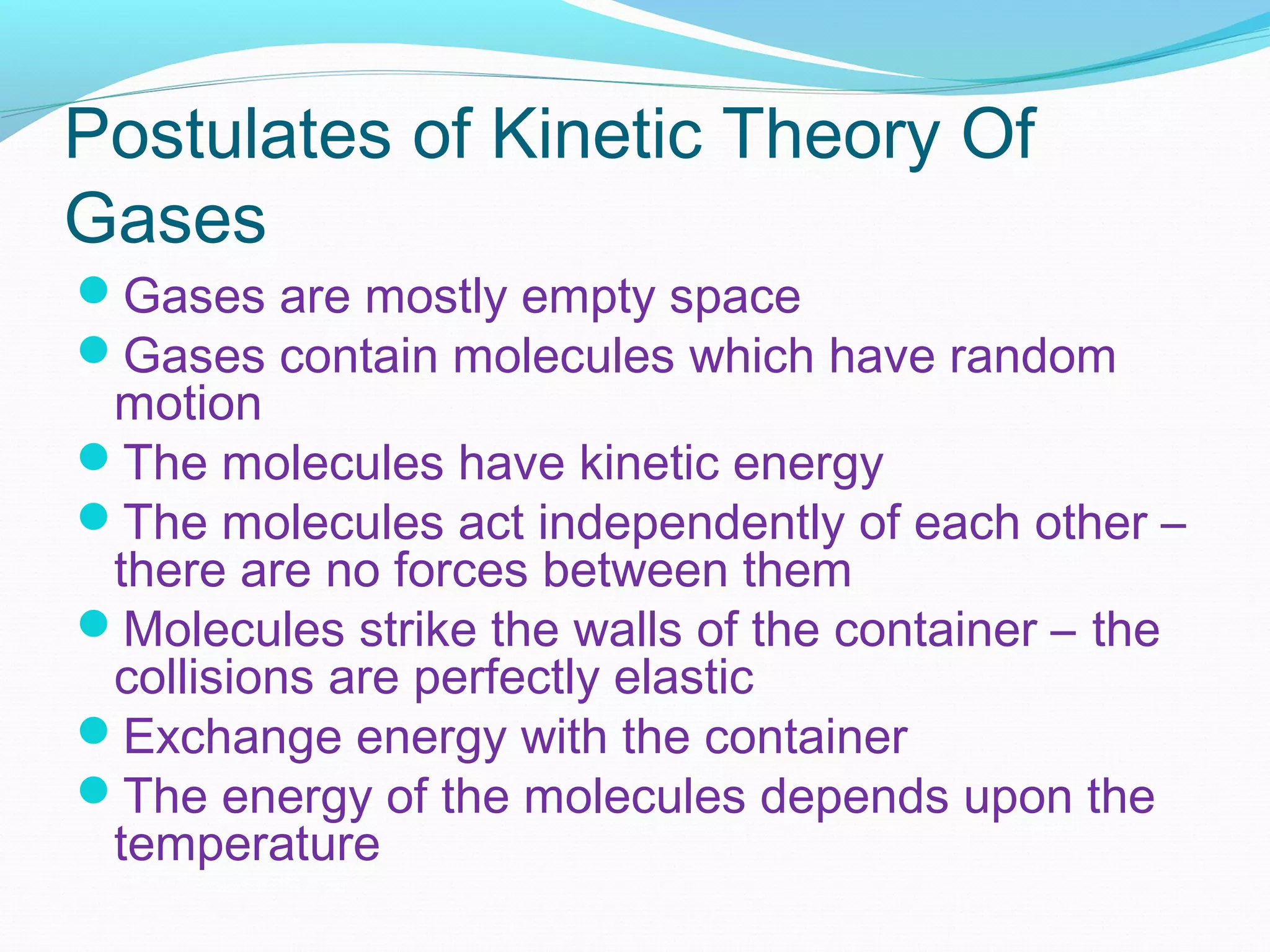 Kinetic theory of gases | PPT