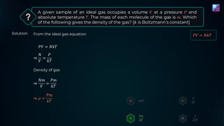 Kinetic Theory of Gases.pdf for students for preperation of jee mains and advance | PDF