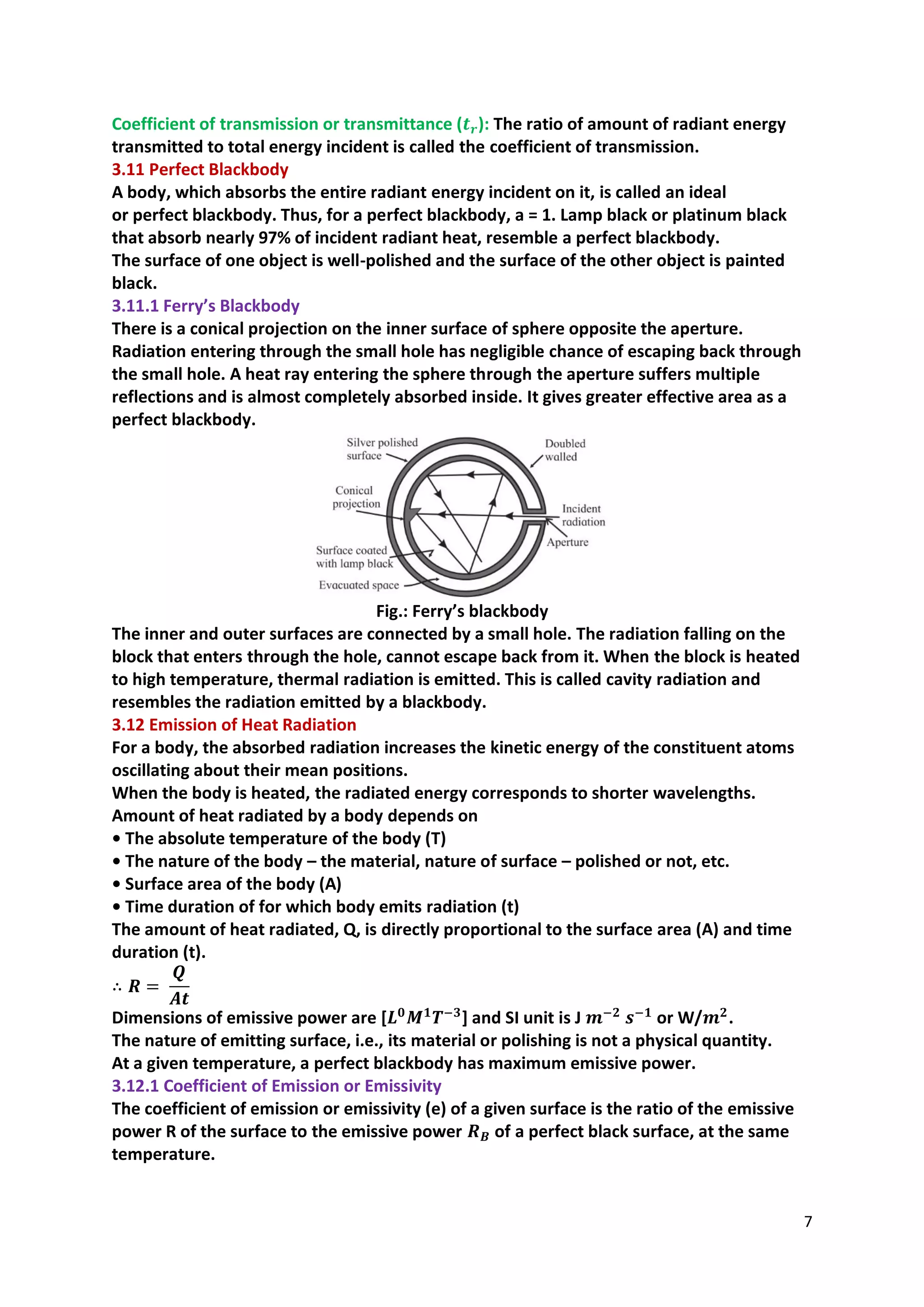 PHYSICS CLASS XII Chapter 3 - Kinetic theory of gases and radiation | PDF