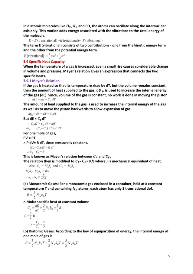 PHYSICS CLASS XII Chapter 3 - Kinetic theory of gases and radiation | PDF | Chemistry | Science