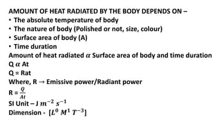 PHYSICS CLASS XII Chapter 3 - Kinetic theory of gases and radiation | PPTX