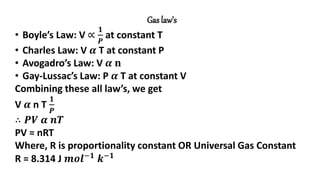 PHYSICS CLASS XII Chapter 3 - Kinetic theory of gases and radiation | PPTX
