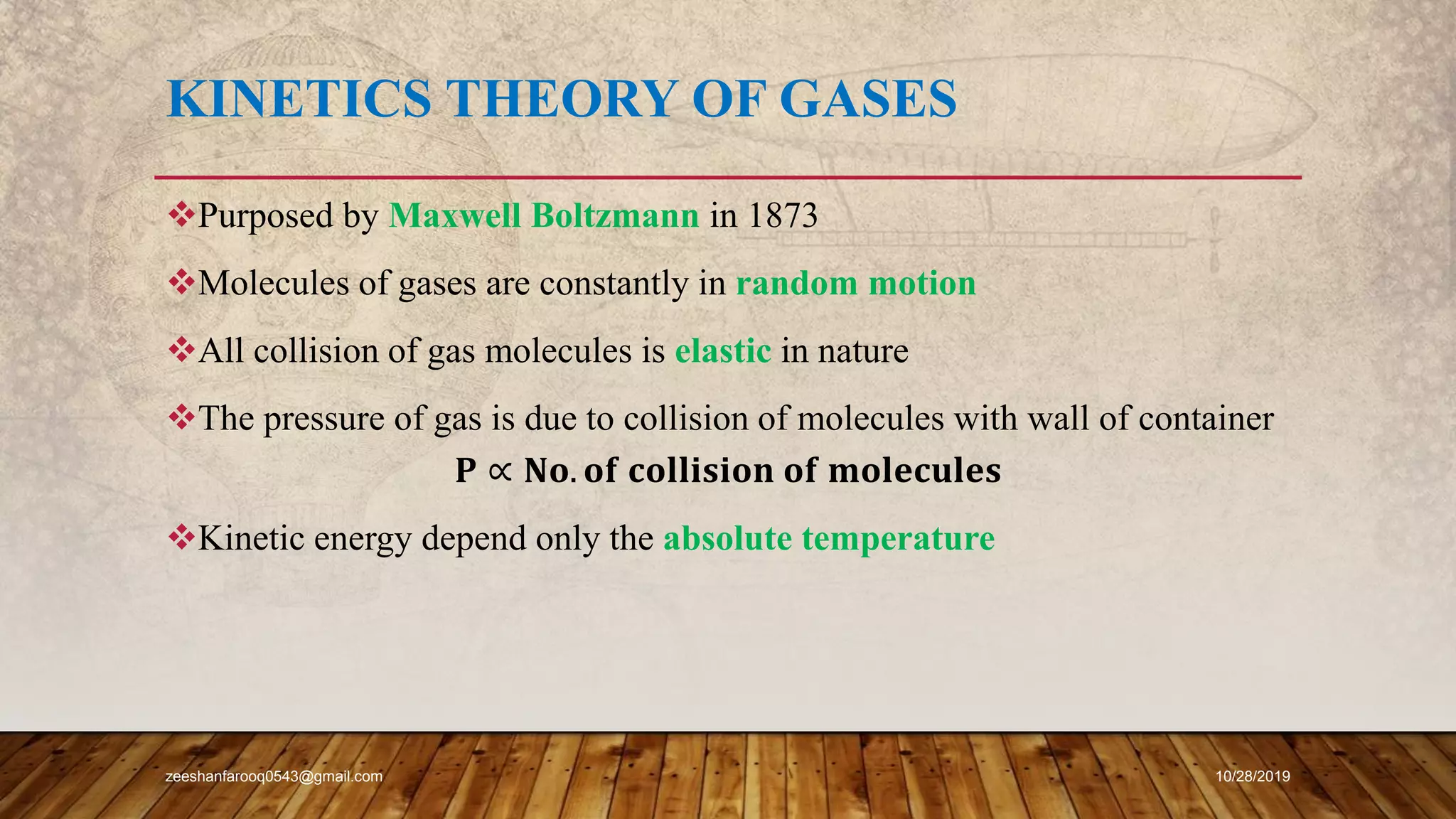 Kinetic theory of gasses | PPT