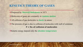 Kinetic theory of gasses | PPT