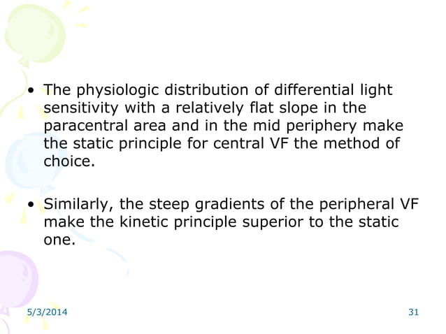 Kinetic vs static & automated | PPTX | Eye and Vision Conditions ...