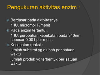 Kinetika enzim | PPTX