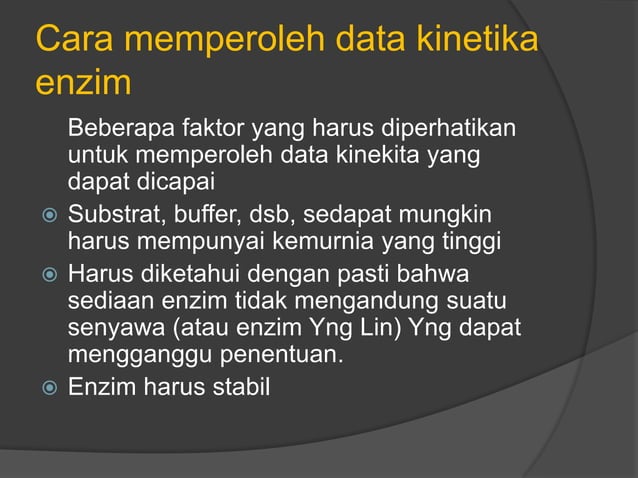 Kinetika enzim | PPTX