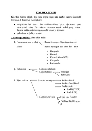 Kinetika reaksi | DOCX