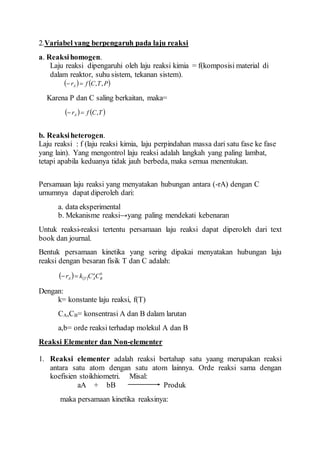 Kinetika reaksi | DOCX