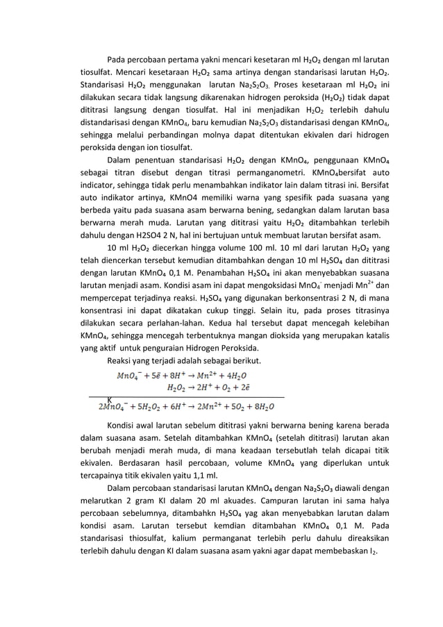 Kinetika reaksi hidrogen peroksida dengan asam iodida (repaired ...