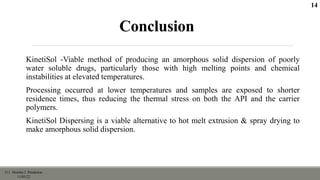 kinetisol dispersing technology | PPTX