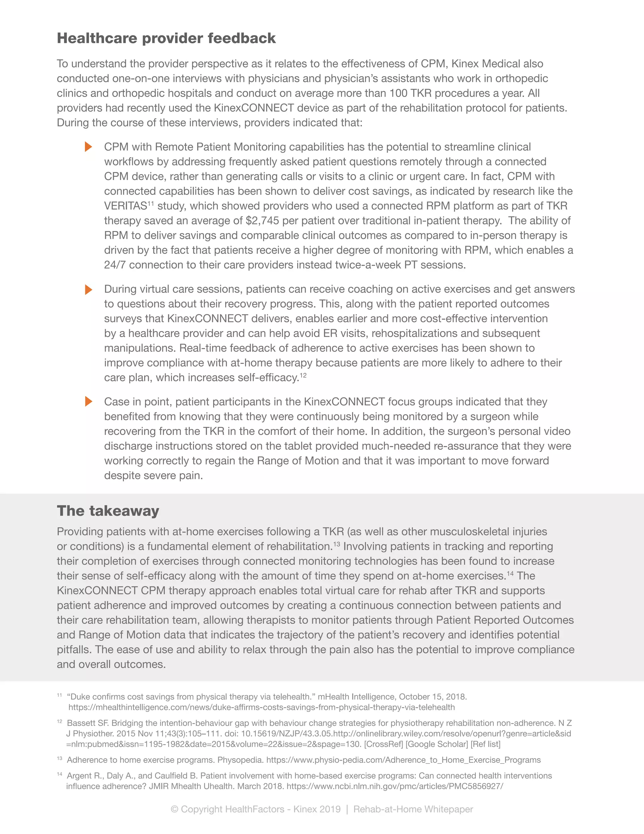 Rehab-at-Home after Total Knee Replacement Whitepaper | PDF