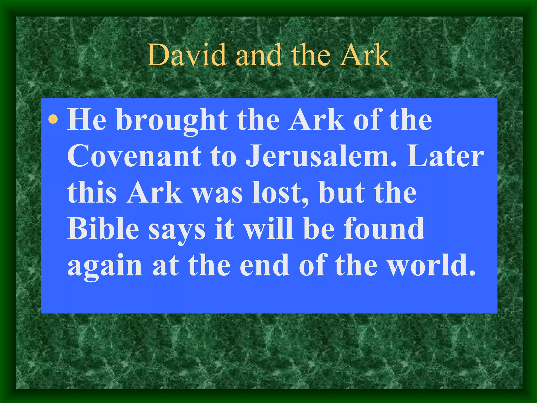King David | PPT