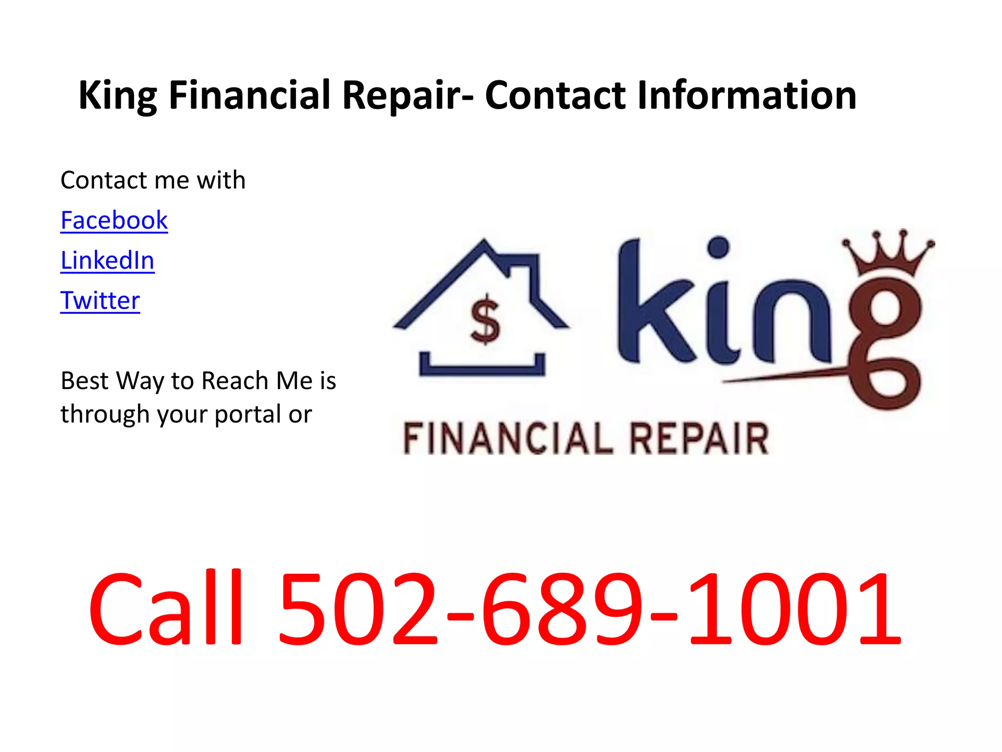King financial repair process explained | PPT