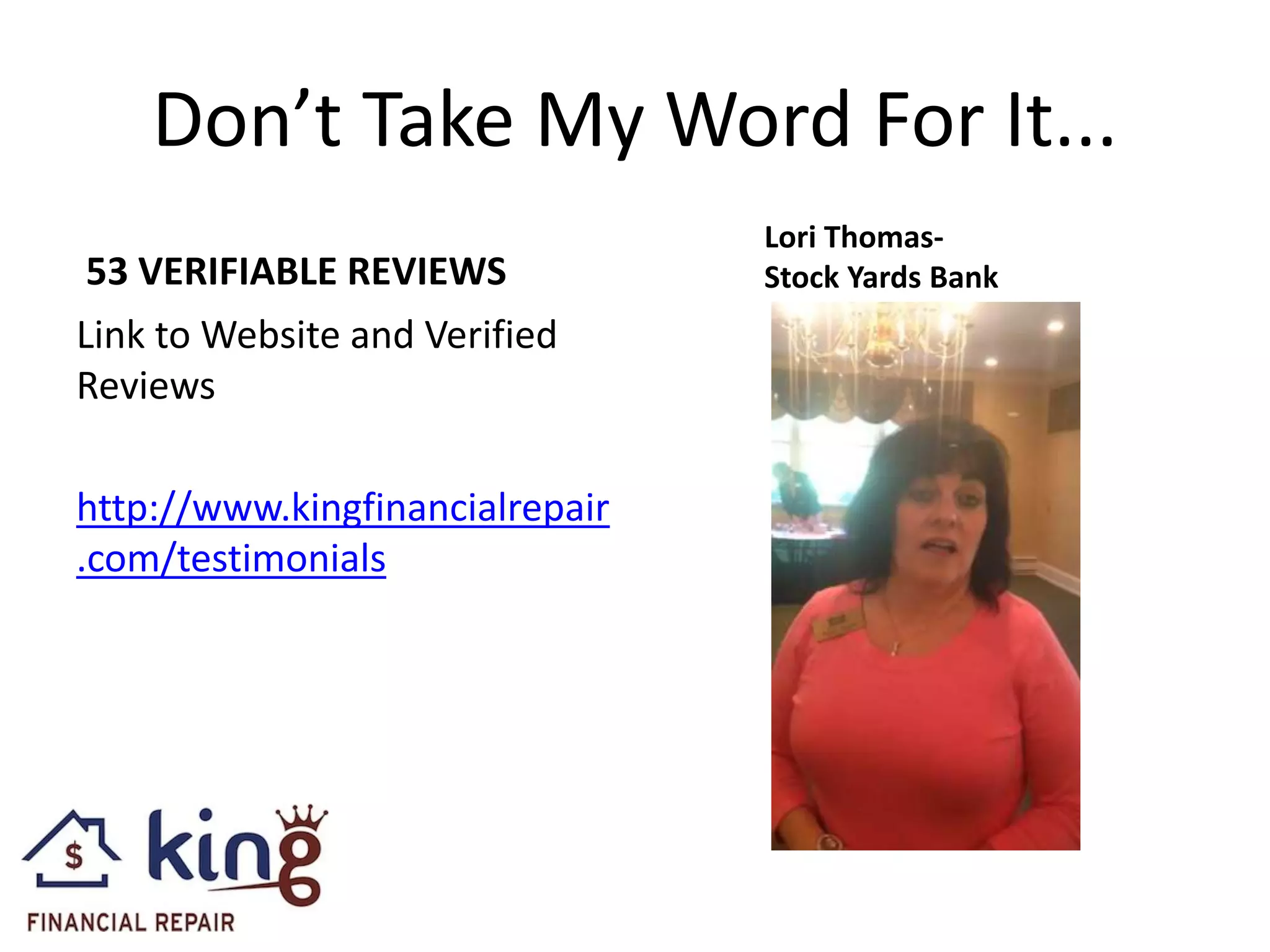 King financial repair process explained | PPT