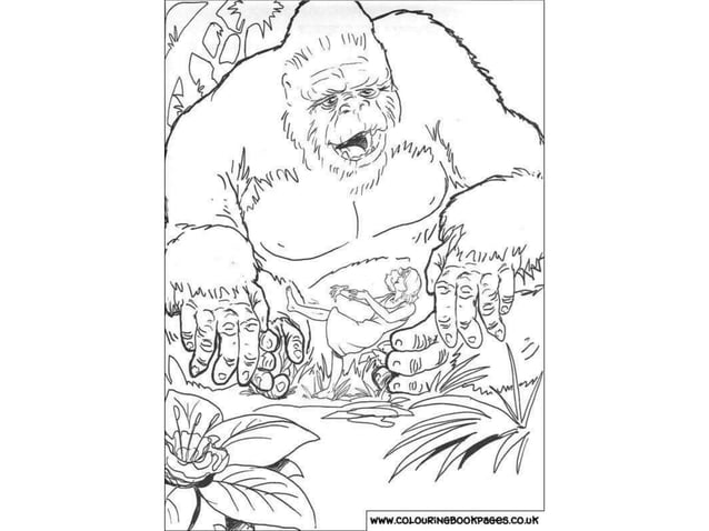 King kong Colouring Pages and Kids Colouring Activities | PPSX