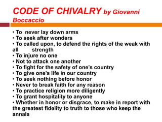 Code Of Chivalry King Arthur