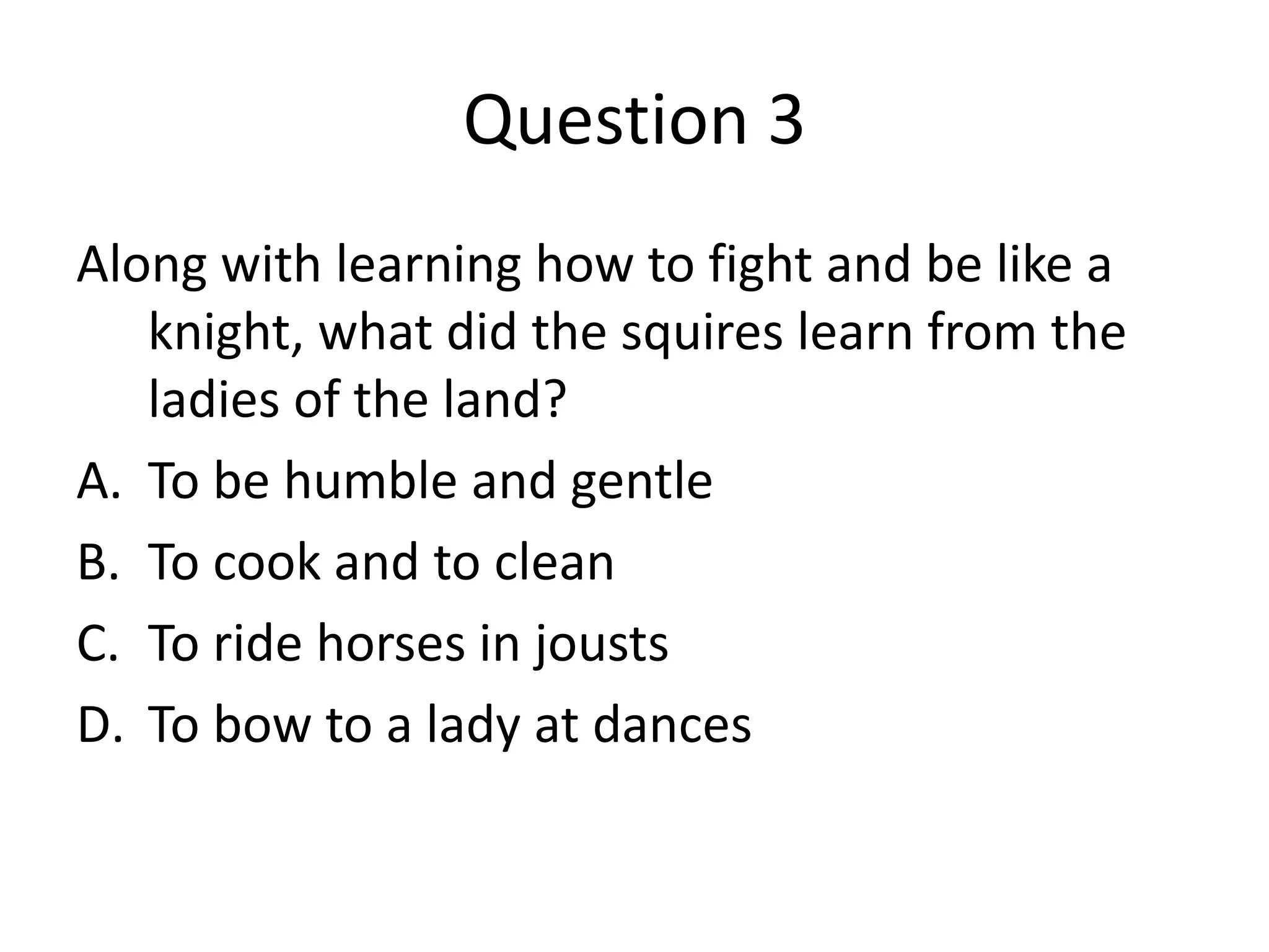 King arthur and His Knights Quiz | PPTX