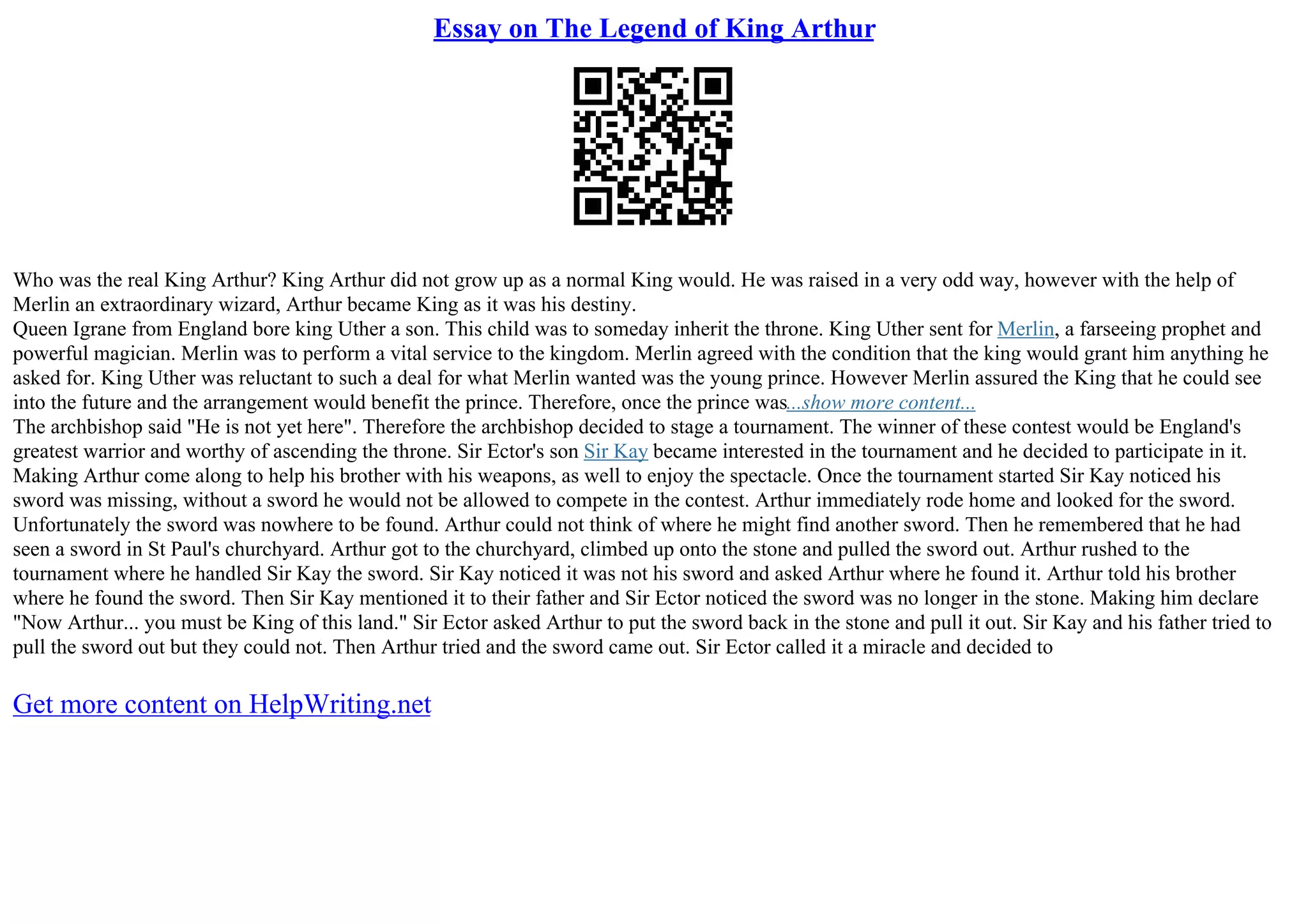 King Arthur Conflict | PDF