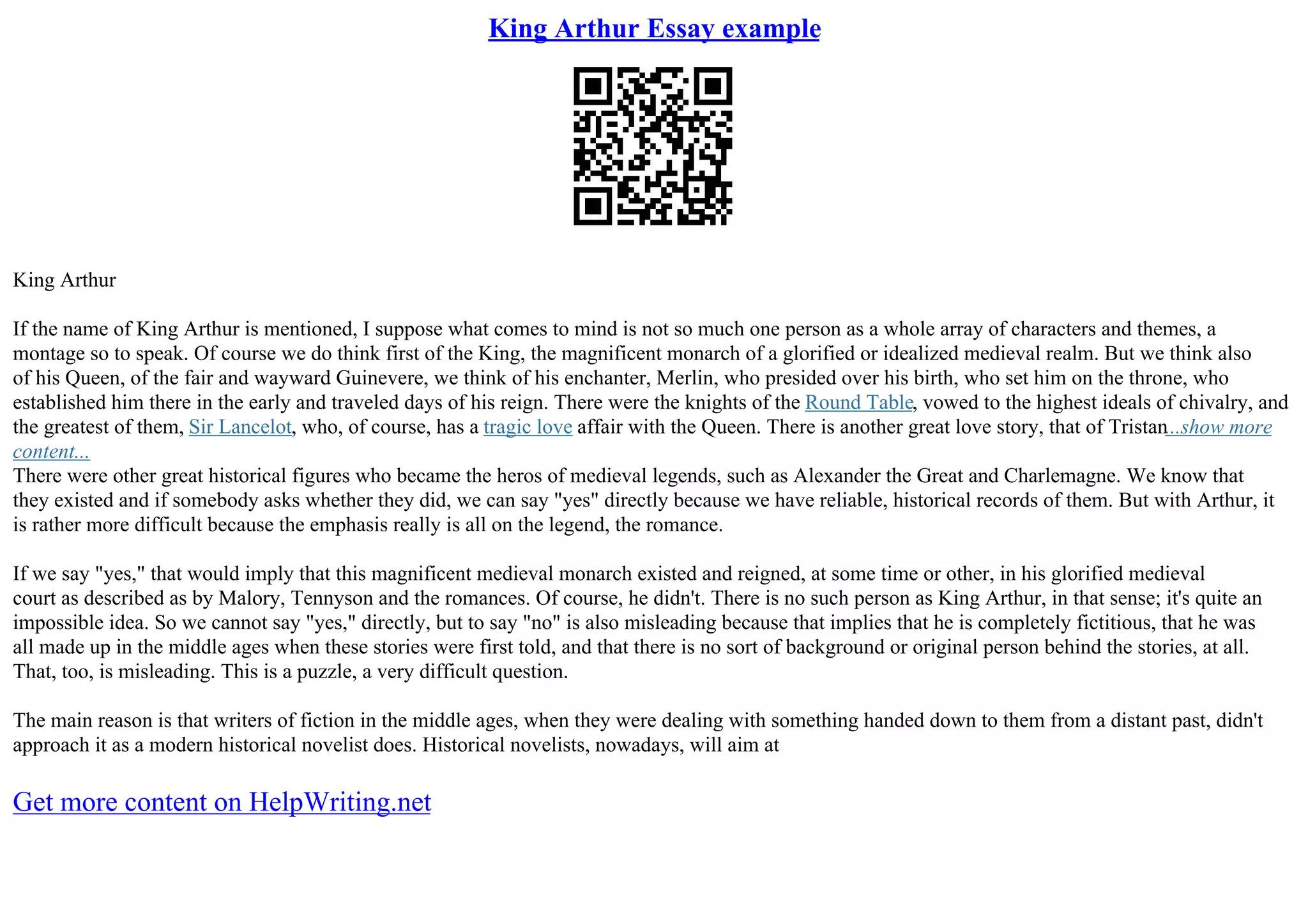 King Arthur Conflict | PDF