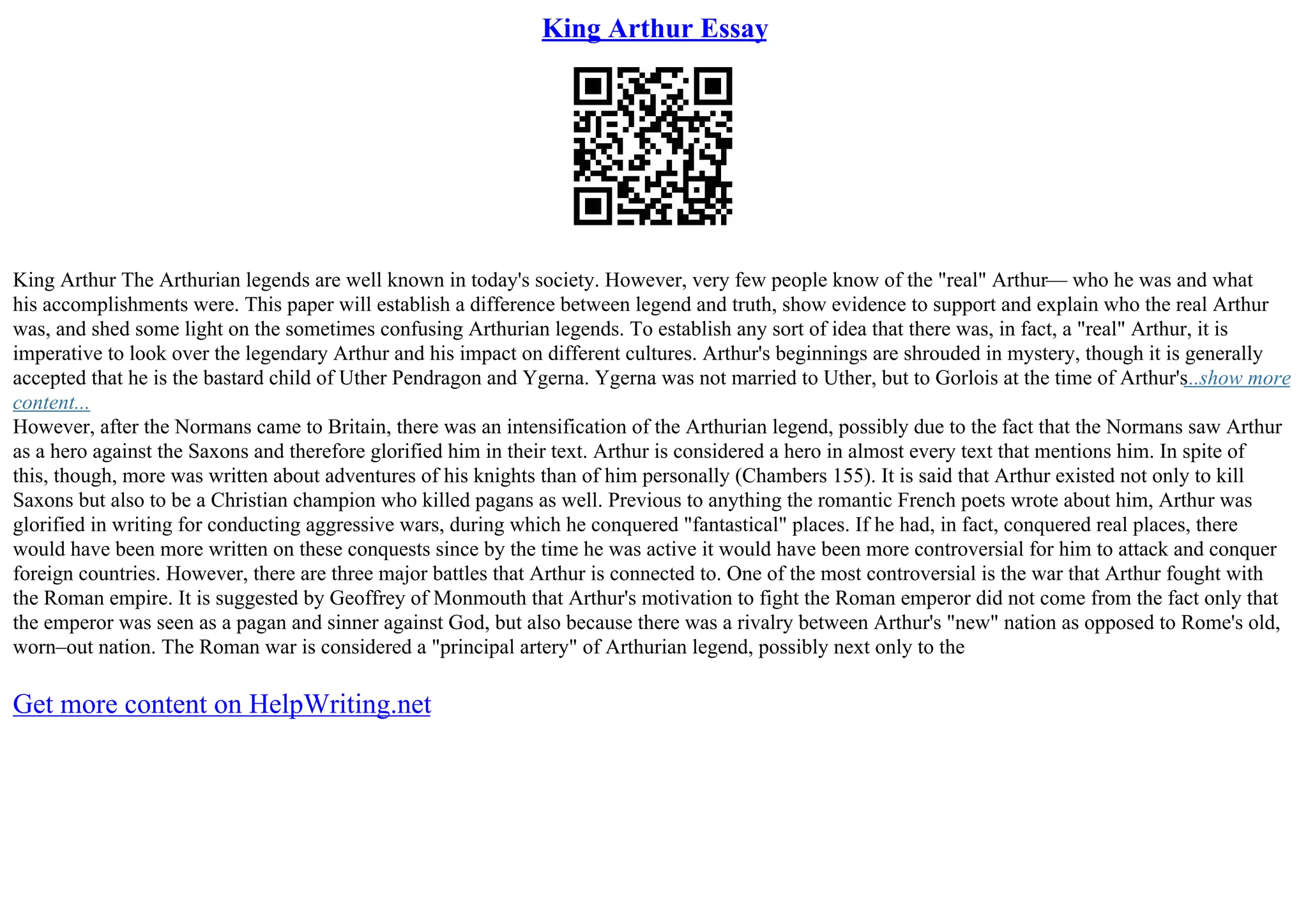 King Arthur Conflict | PDF