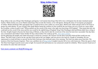 King Arthur Conflict | PPT