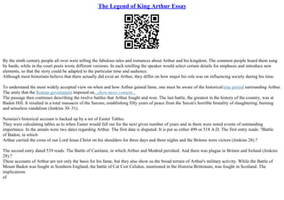 King Arthur Conflict | PPT