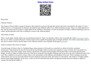 King Arthur Conflict | PPT