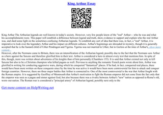 King Arthur Conflict | PPT