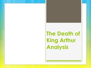 English Literature: King arthur (final analysis) presentation | PPTX ...