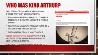 King Arthur in media culture | PPTX