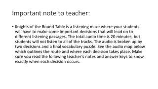 King arthur listening lesson | PPTX
