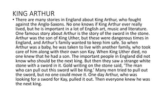 King arthur listening lesson | PPTX