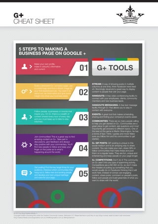 GOOGLE+ CHEAT SHEET | PDF
