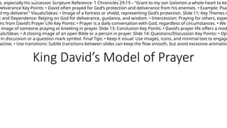 King David’s Model of Prayer concerning the Lords Prayer | PPTX