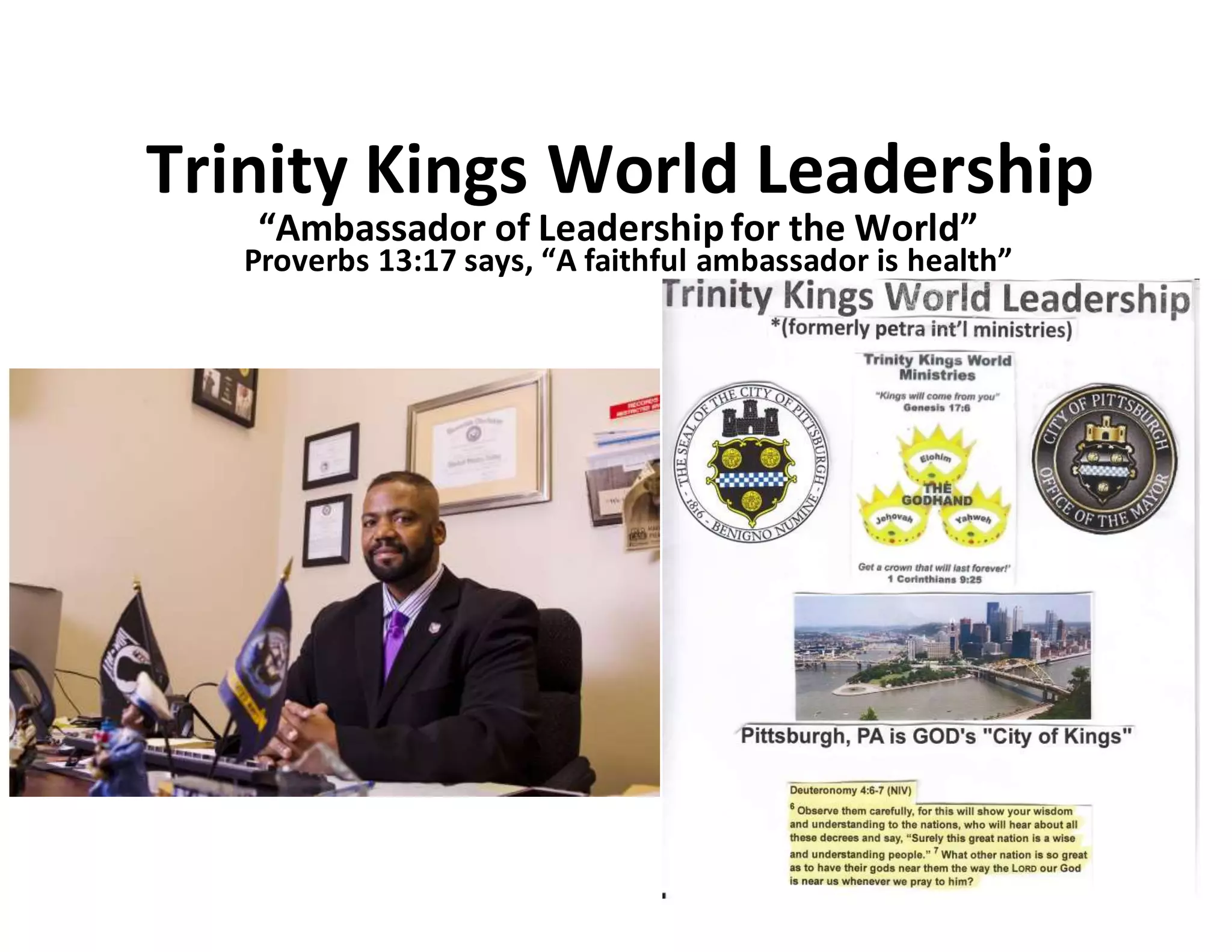 Trinity Kings World Leadership: King Detective Timmie Patrick of the ...