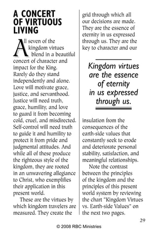 Kingdom living-part-1-embracing-the-virtues-of-the-king | PDF