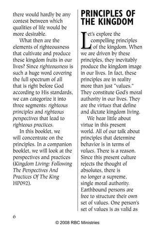 Kingdom living-part-1-embracing-the-virtues-of-the-king | PDF