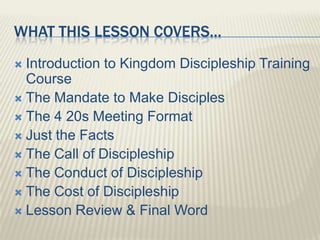 Kingdom Discipleship lesson 1 | PPTX