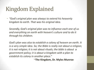 Kingdom first presentation_notes | PPTX | Christianity | Religion ...
