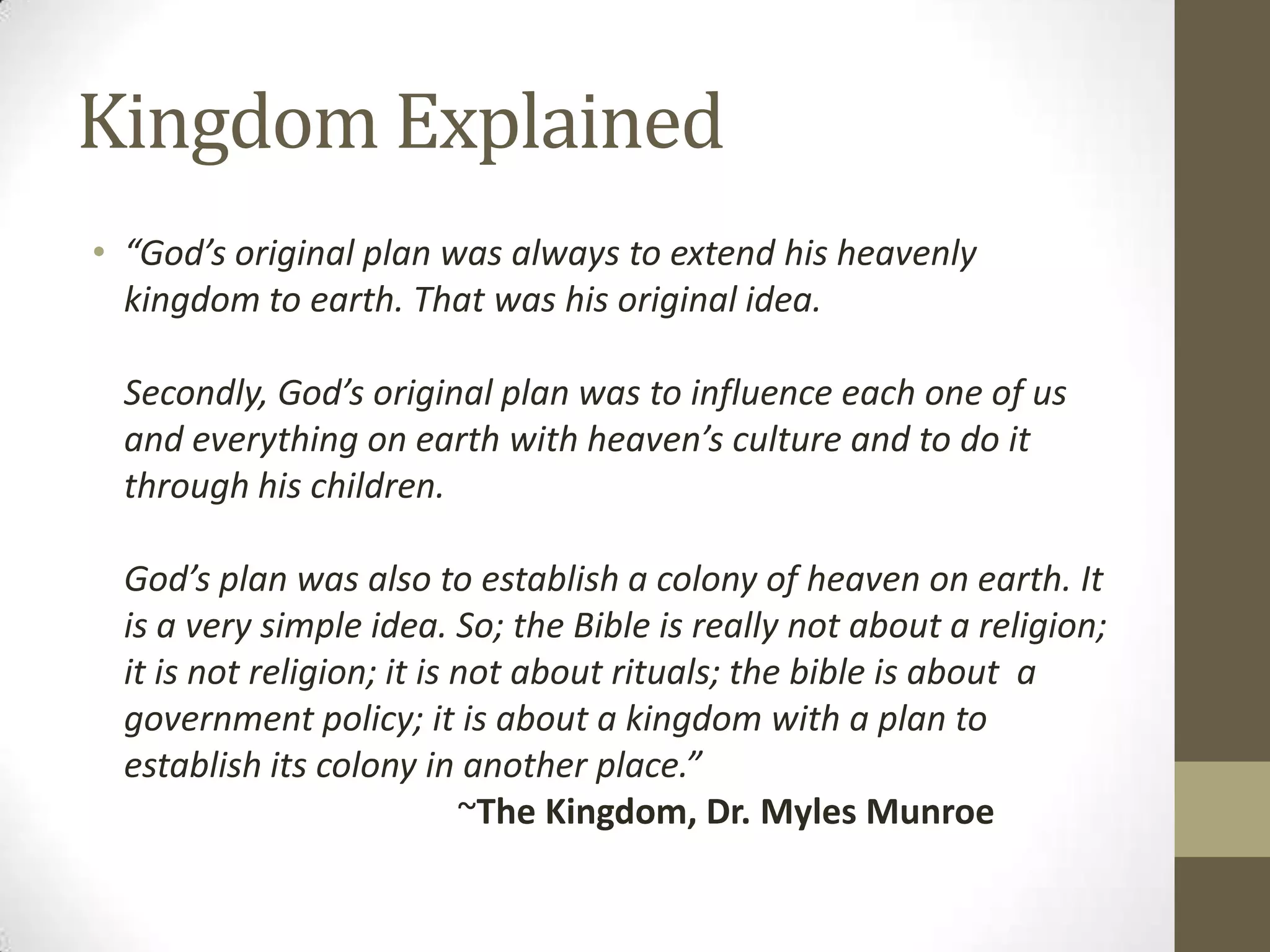 Kingdom first presentation_notes | PPTX