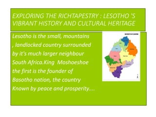 Lesotho Tapestry, ""Mountain kingdom in the sky | PPT