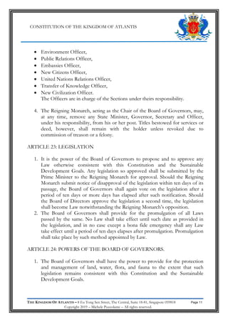 THE KINGDOM OF ATLANTIS CONSTITUTION | PDF | Geography | Science